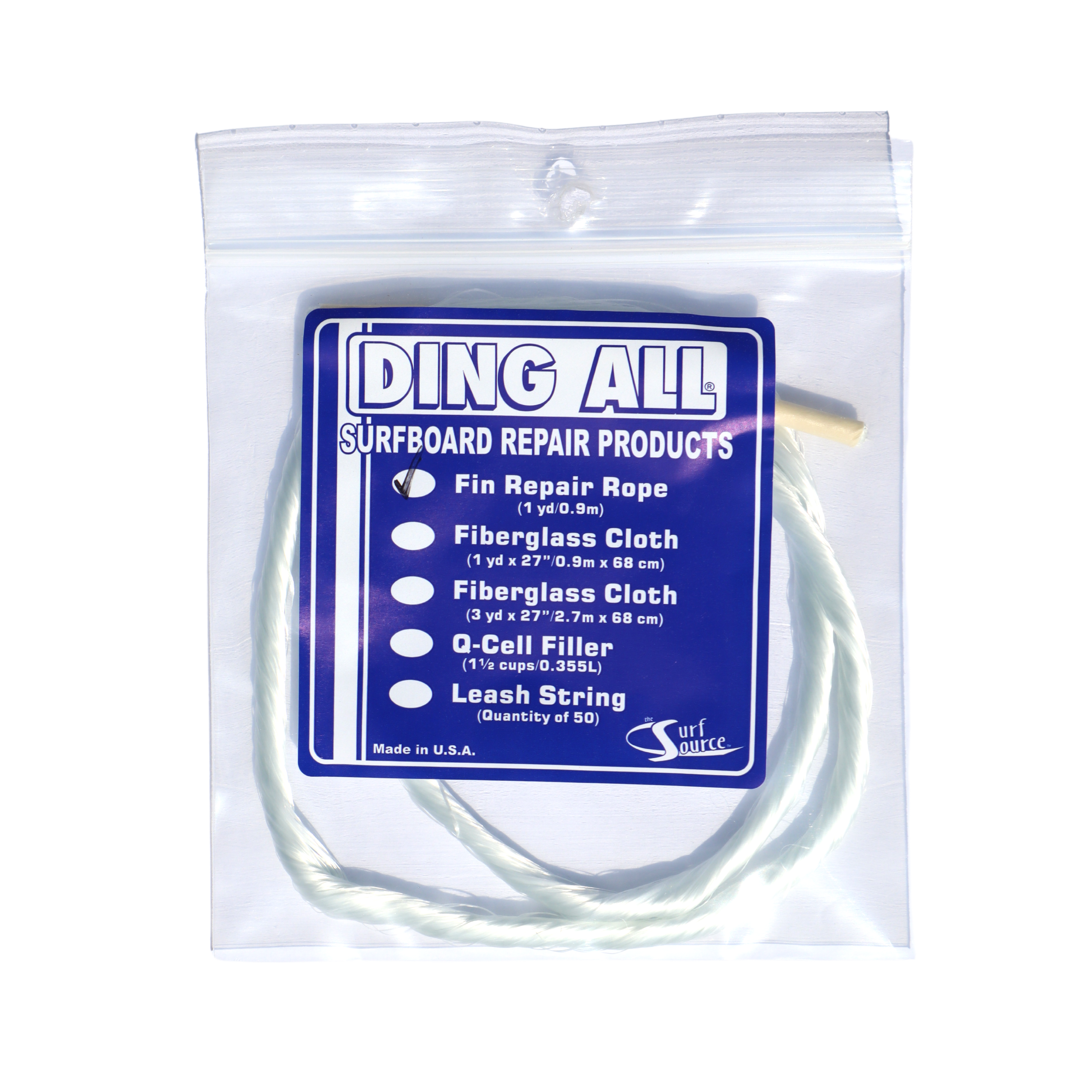 Ding All 1yd. Fin Rope Pack – The Surf Source