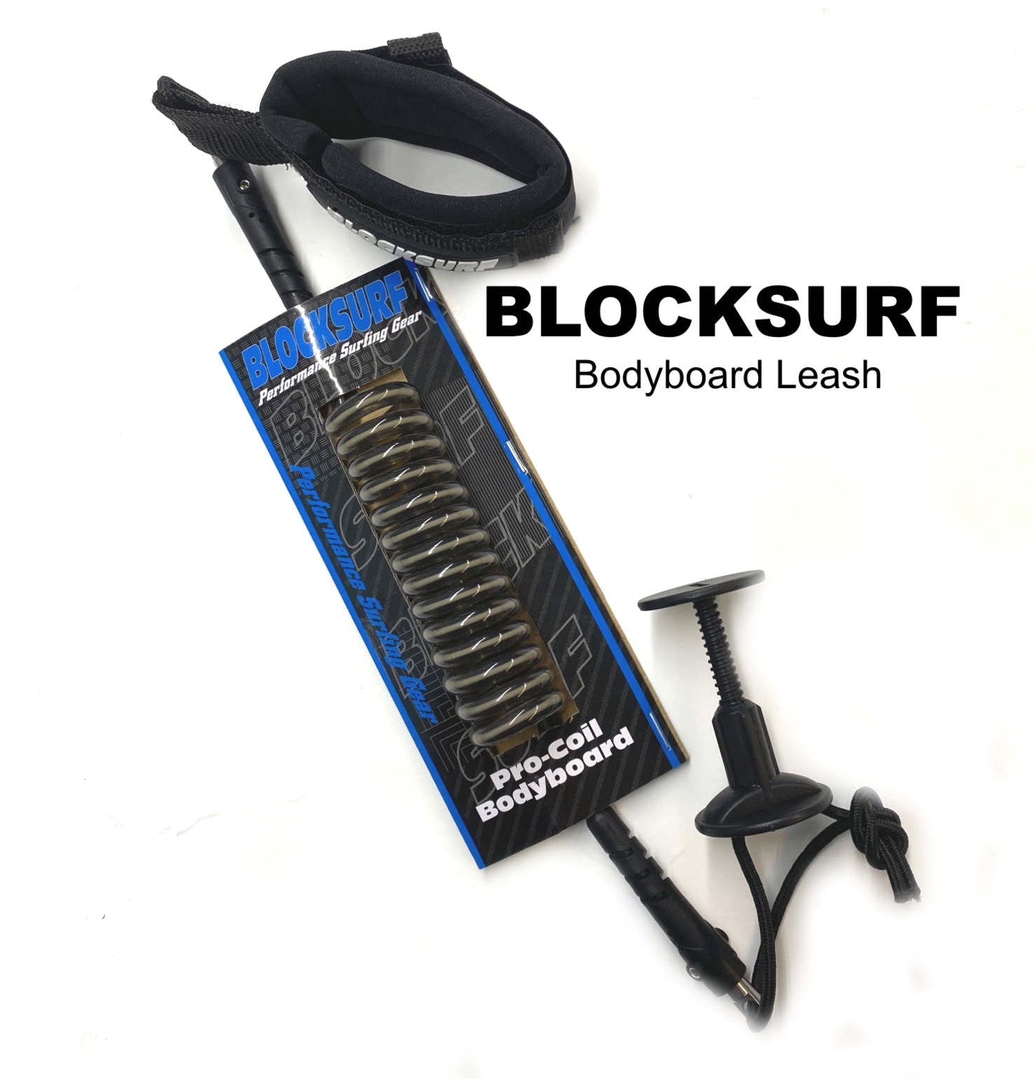 BlockSurf Coiled Bodyboard Leash – The Surf Source