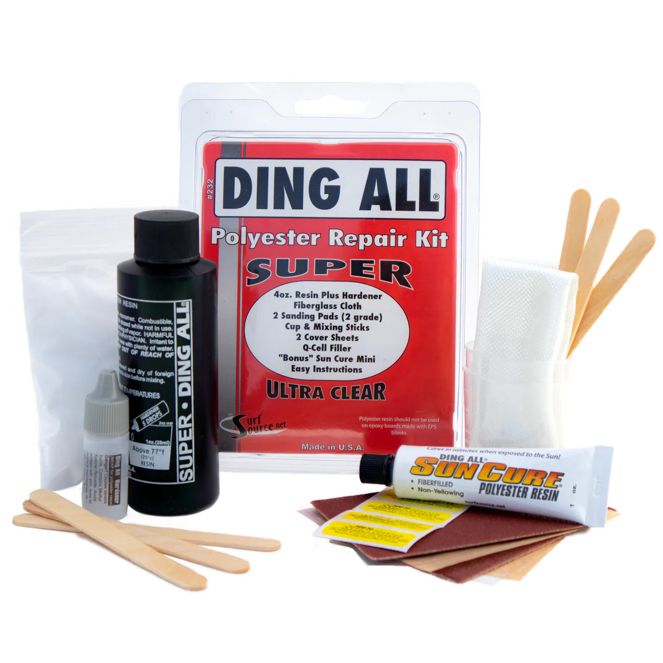 Ding All Super Polyester Repair Kit – The Surf Source
